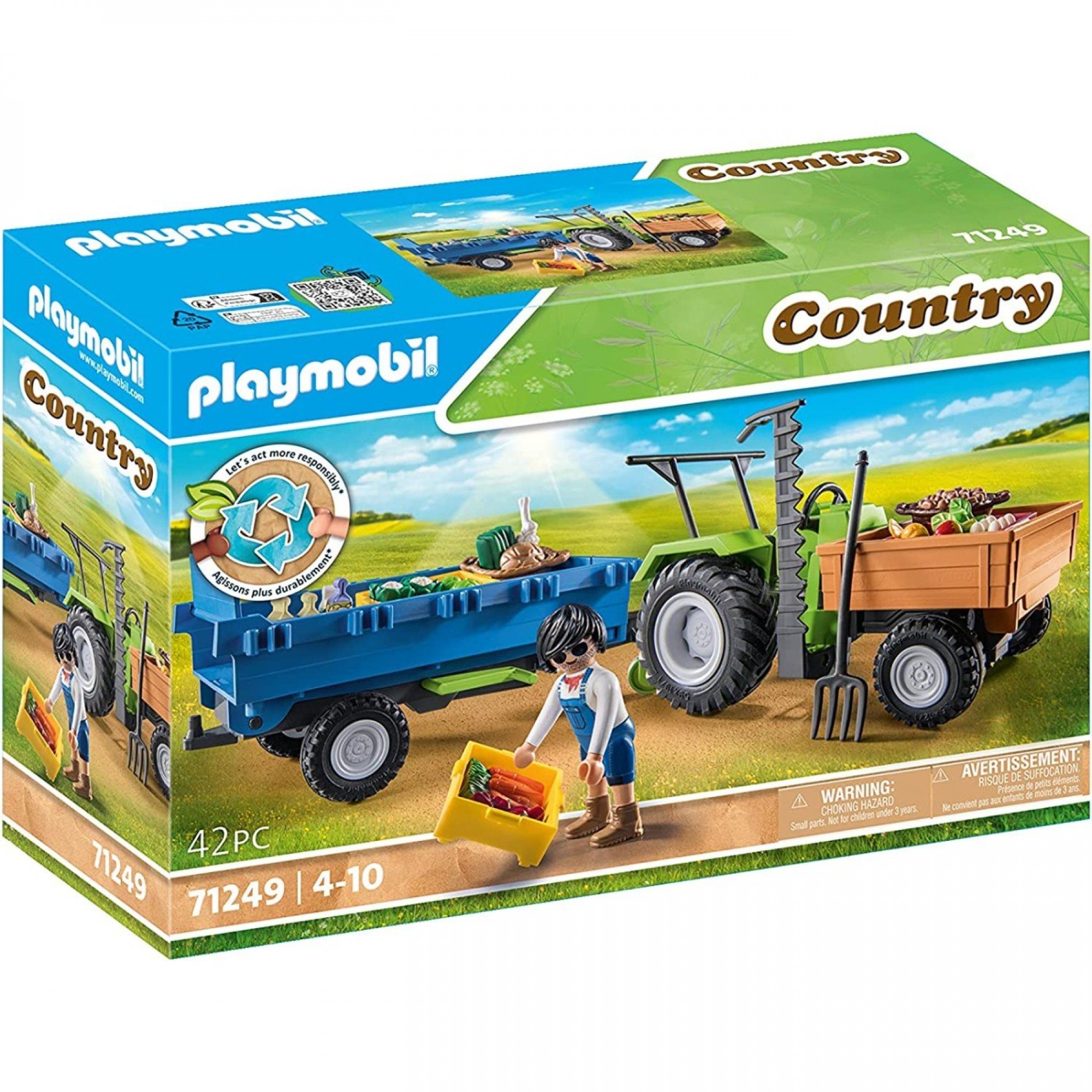 PLAYMOBIL ΑΓΡΟΤΙΚΟ ΤΡΑΚΤΕΡ ΜΕ ΚΑΡΟΤΣΑ (71249) - ToyCity Online e-shop