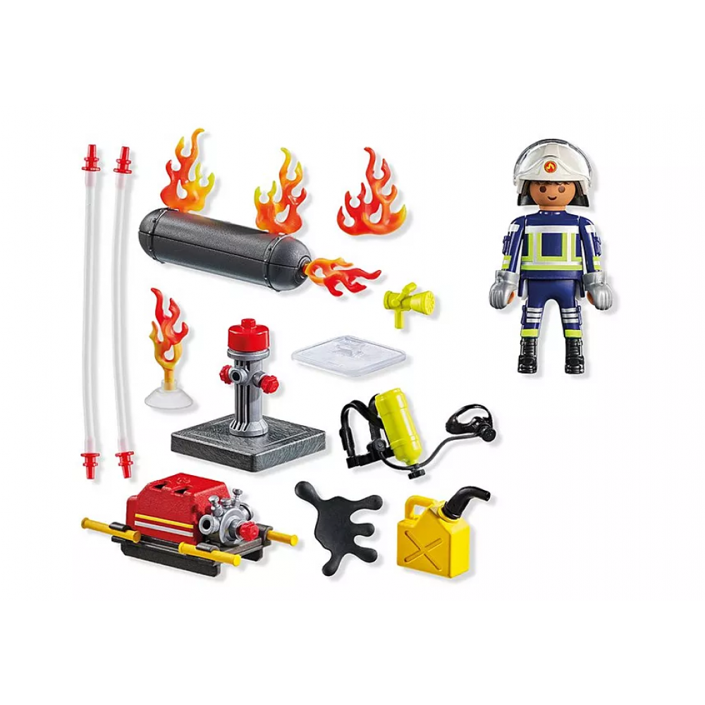 PLAYMOBIL ΠΥΡΟΣΒΕΣΤΗΣ ΜΕ ΑΝΤΛΙΑ ΝΕΡΟΥ (71826)